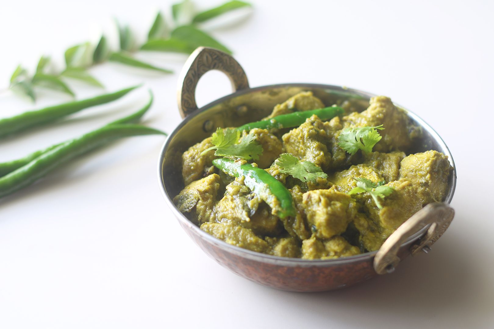 Green Chili Chicken - Easy Indian Recipe - The Indian Claypot